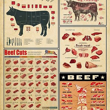 "Beef Knowledge Unframed Poster Gift For Beef Lover" Poster for Sale by ...