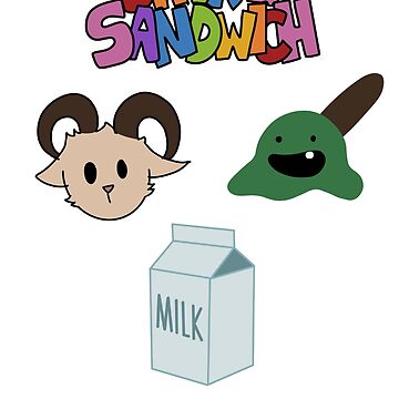 "Chuckle Sandwich Sticker Pack" Sticker for Sale by AshesOfArt | Redbubble