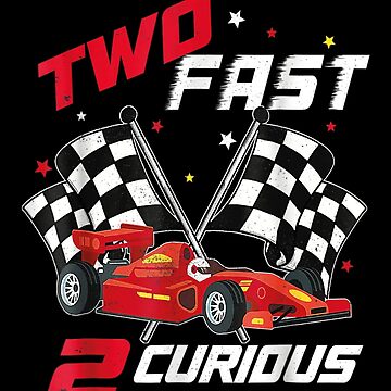 "Two Fast 2 Curious Birthday Decorations 2nd Bday 2022" Poster for Sale ...