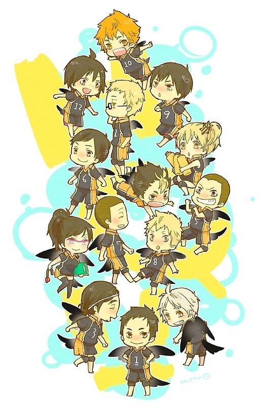 "haikyuu! chibi crows" by GalaxyTacoCat | Redbubble