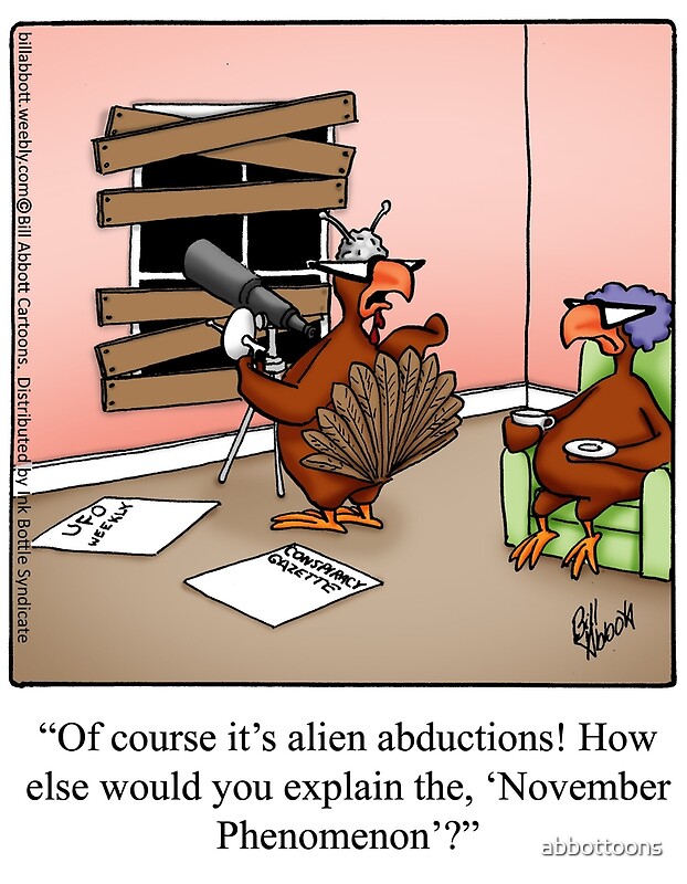 "Funny "Spectickles" Thanksgiving Paranoia Cartoon" by abbottoons ...