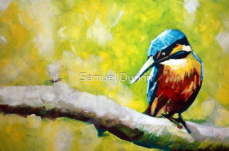 "Kingfisher Painting" by Samuel Durkin | Redbubble