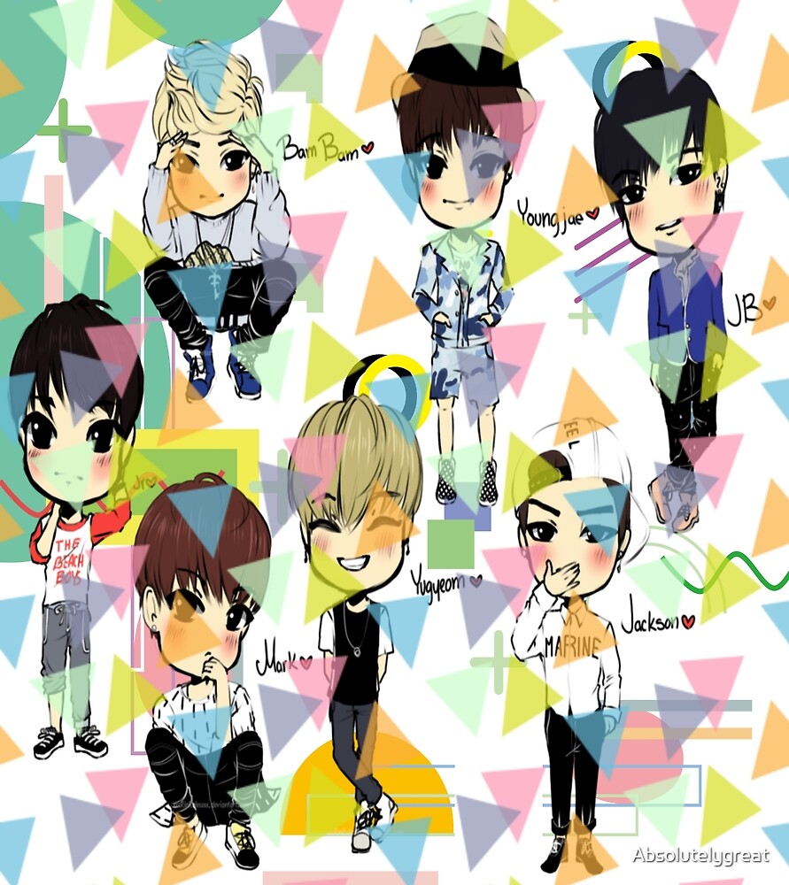 "Kpop cartoon illustration artwork" by Absolutelygreat | Redbubble