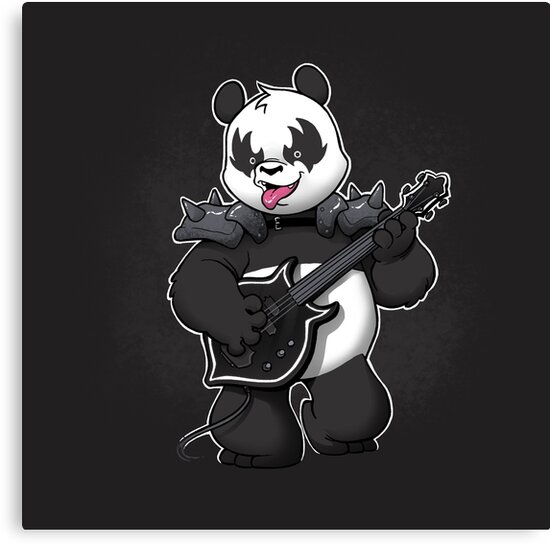 "Heavy Metal Panda" Canvas Prints by dooomcat | Redbubble