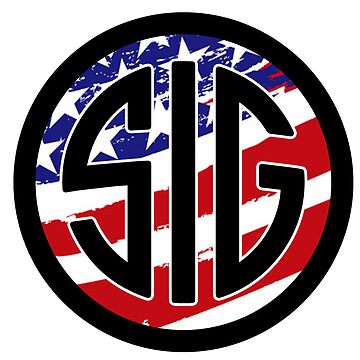 "SIG USA Circle Gun Military Firearm Pistol logo" Sticker for Sale by ...