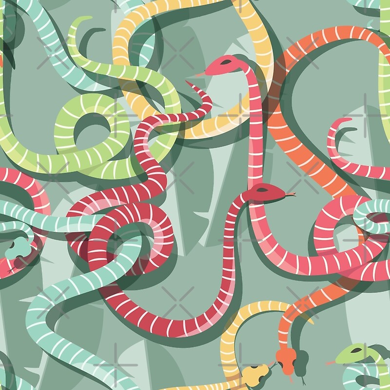 "Snake pattern 002" by BlueLela | Redbubble