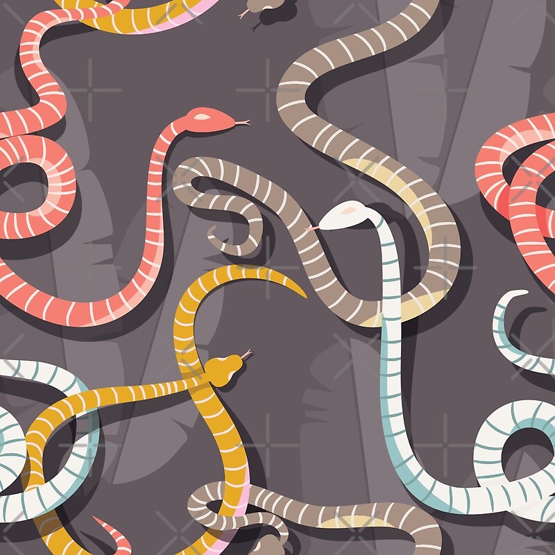 "Snake pattern 005" by BlueLela | Redbubble