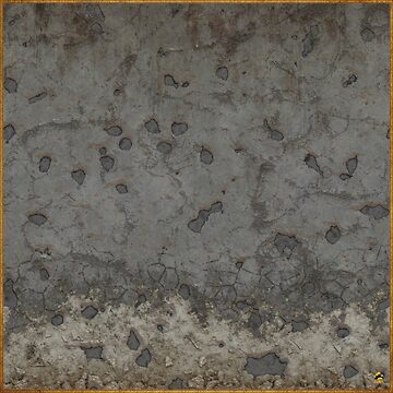 "Asphalt and Concrete Battle Map for Table Top RPG Miniatures" Bath Mat ...