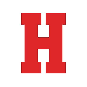 "Alphabet, Red H, Sports letter H" Sticker for Sale by TheCultStuff ...