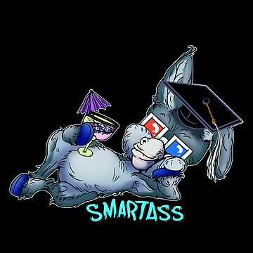 "Graduation Party Animal Donkey Cartoon - Smartass " Sticker for Sale ...