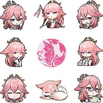 "Genshin Impact Yae Miko Chibi" Sticker for Sale by NerdCult | Redbubble