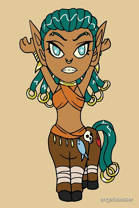 "Warrior Centaur Girl CHIBI MONSTER GIRLS Series I" by angelasasser ...