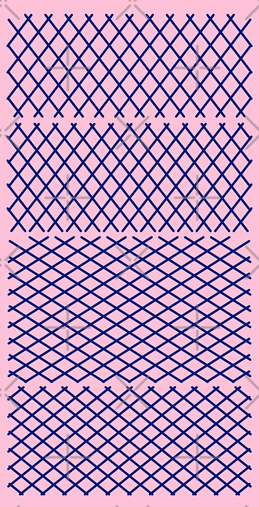 "Pink and Blue Cross-Hatch Patch Pattern" by patternsoup | Redbubble