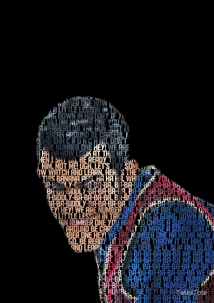 "We Are Number One! (Robbie Rotten Text Portrait)" by TatesTote | Redbubble
