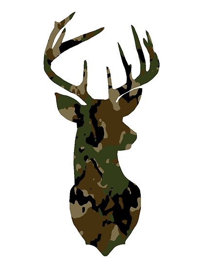"Deer,Deer Head,Deer Silhouette,Camo,Camouflage,Hunter" Posters by ...
