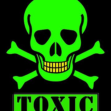 "Toxic Green Skull (Neon)" Sticker for Sale by DForss | Redbubble