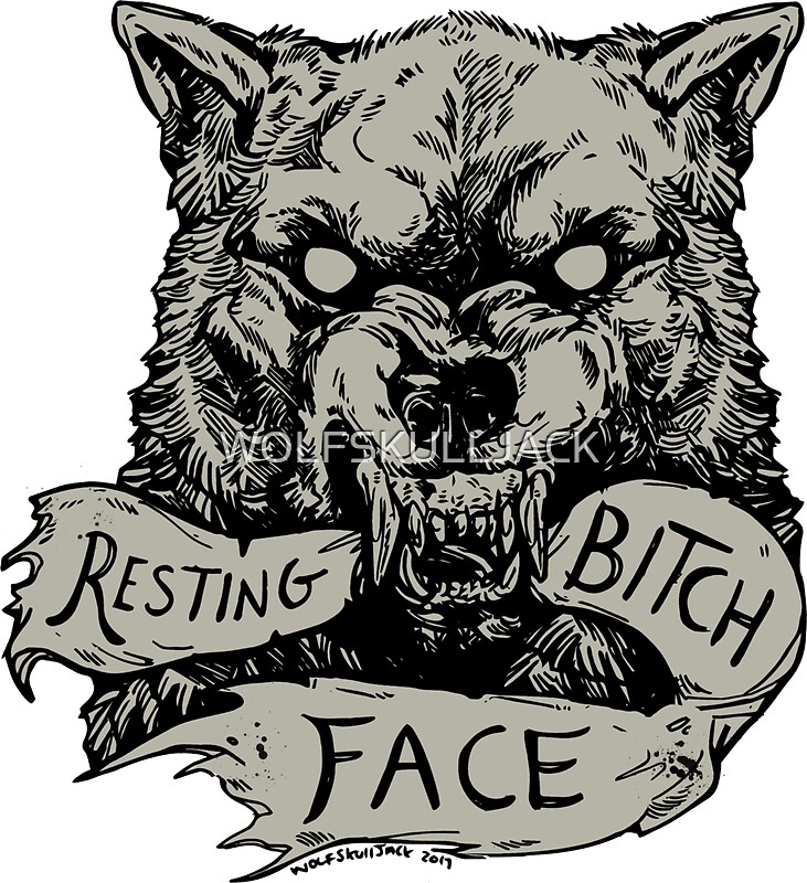 Resting Bitch Face: Stickers | Redbubble