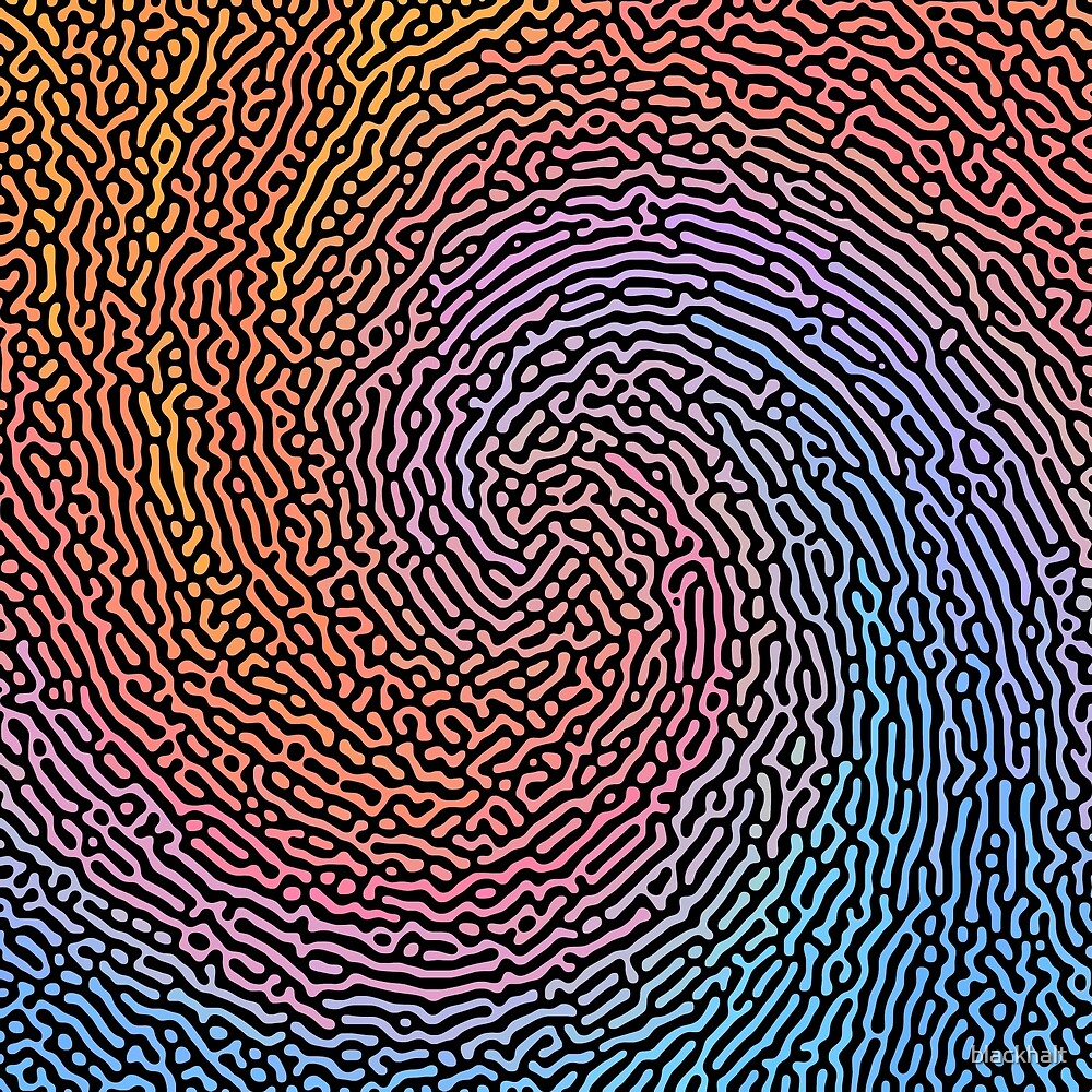 "Fingerprint Wave" by blackhalt | Redbubble