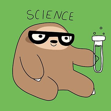 "Science Sloth" Sticker for Sale by SaradaBoru | Redbubble