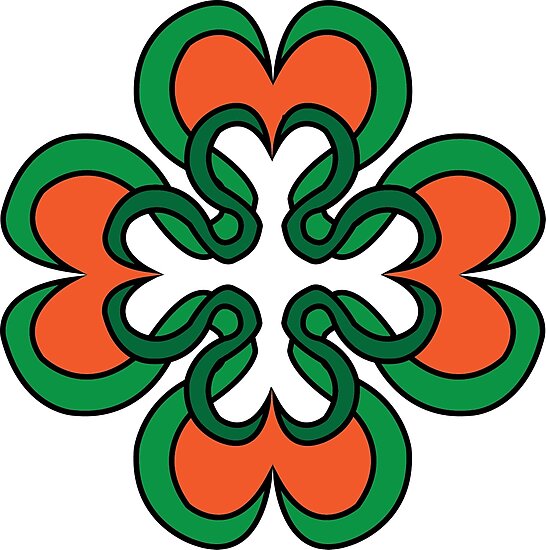 "Tribal Four Leaf Clover " Photographic Prints by DanteTrigger | Redbubble