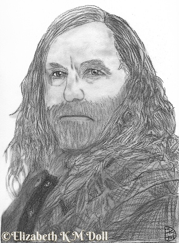 "Collum MacKenzie, From Outlander, hand drawn in charcoal." by ...