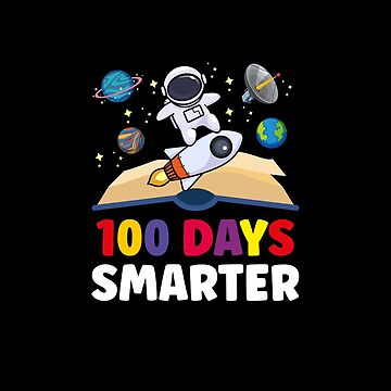 "100th Day Of School 100 Days Smarter Books Space Astronaut" Kids T ...