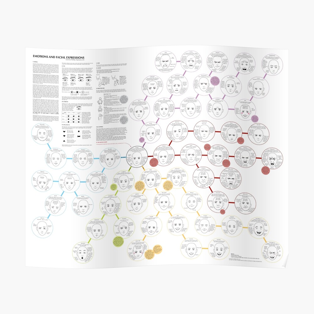 "Chart for emotions and facial expressions " Poster by Cedarseed ...