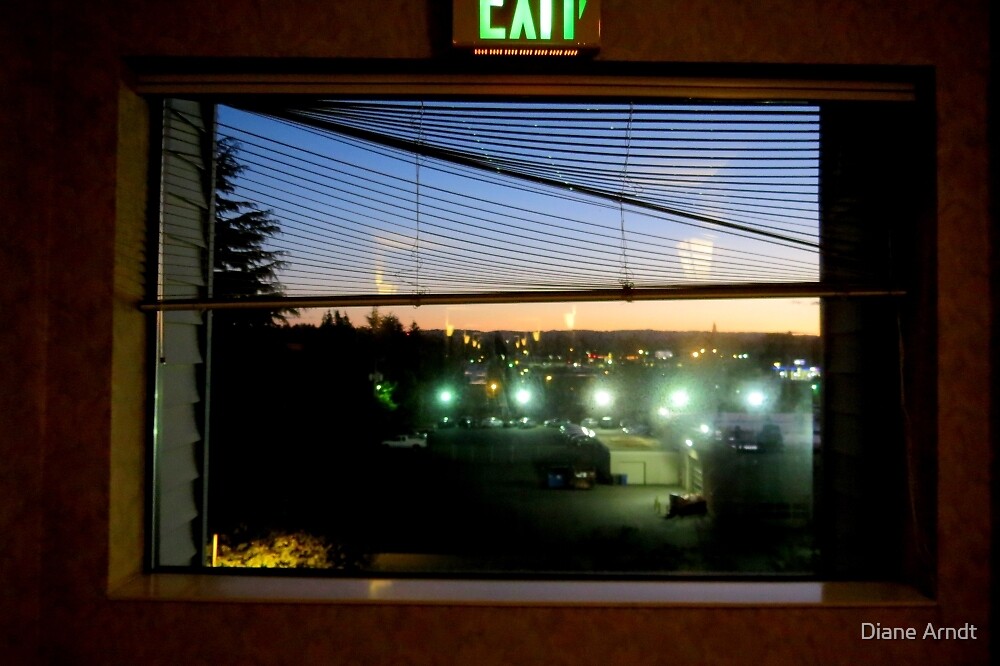 "Through The Motel Hallway Window" by Diane Arndt | Redbubble