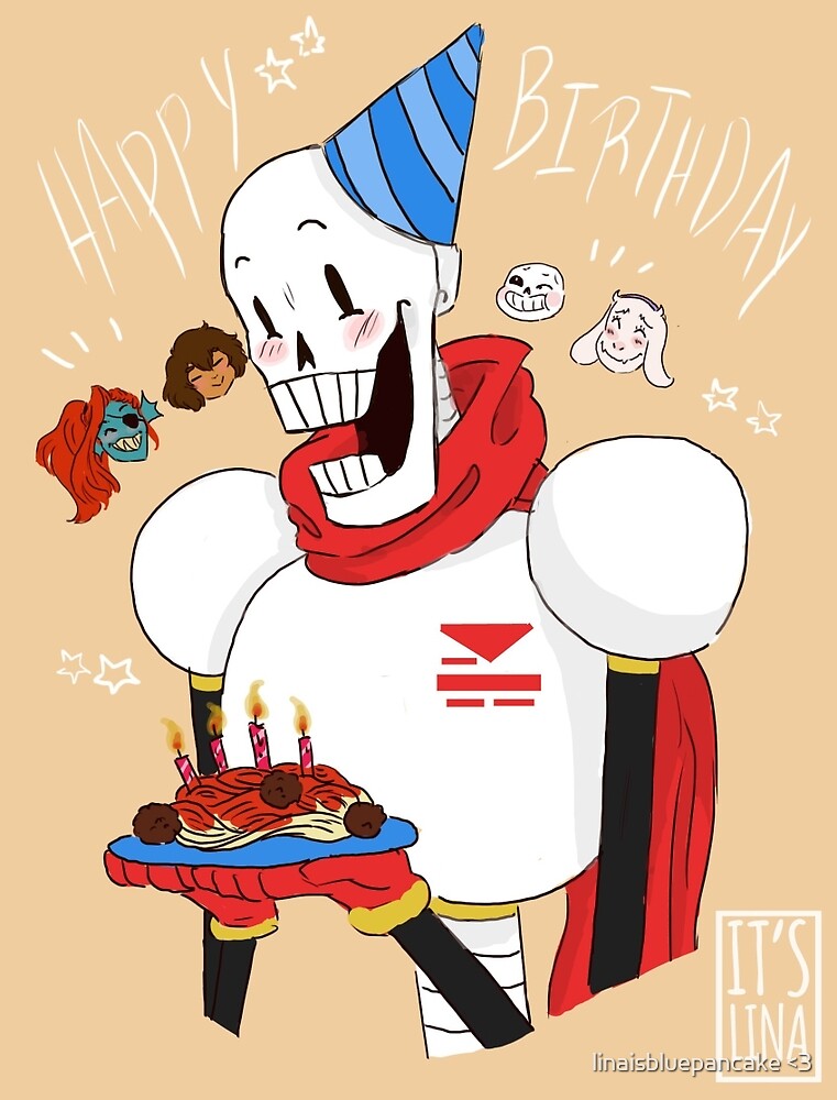 "Undertale Papyrus' Birthday " by linaisbluepancake