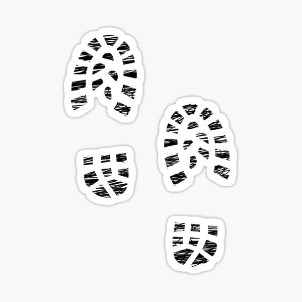Footprints Stickers | Redbubble