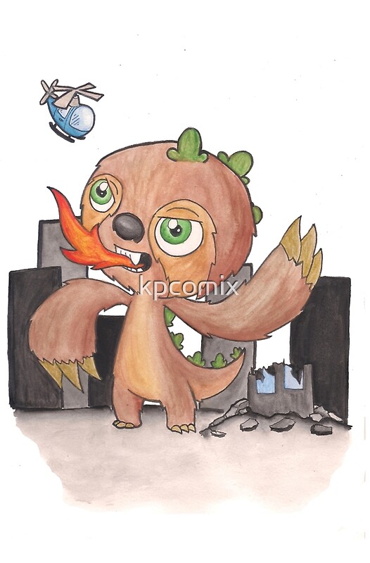 "Slothzilla" by kpcomix | Redbubble