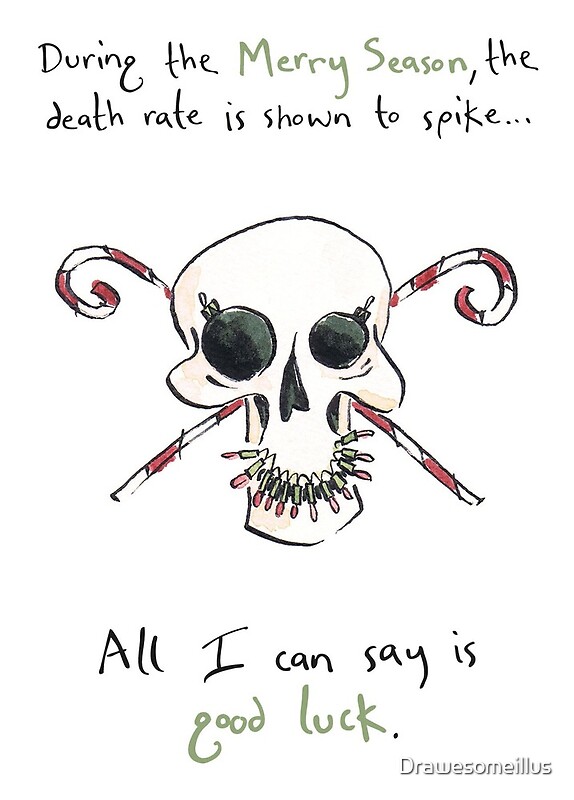 "Good Luck This Christmas" by Drawesomeillus | Redbubble