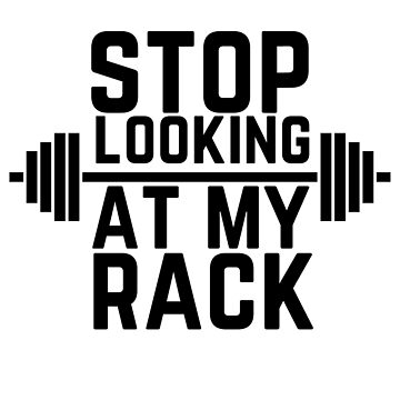 "Stop Looking At My Rack Funny Workout Gym Pun" iPad Case & Skin for ...
