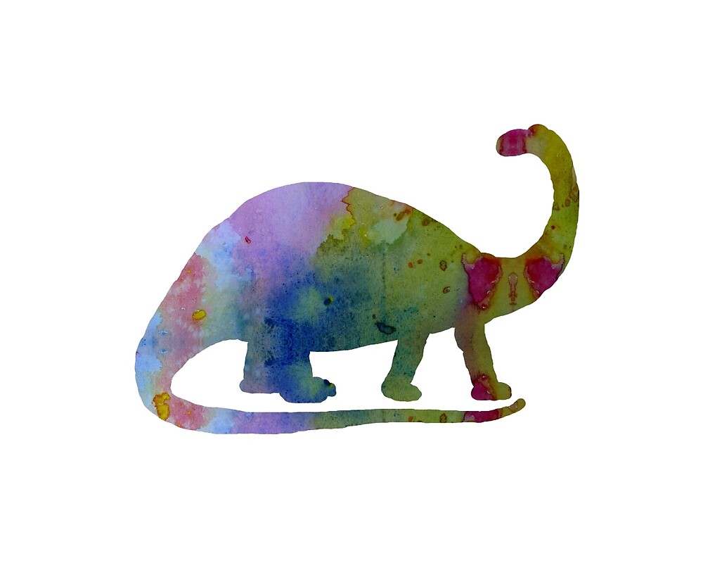 "Brontosaurus / Dinosaur Art" by BittenByErmines | Redbubble