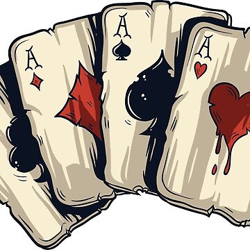 "Four Aces" Sticker for Sale by Printomatic | Redbubble