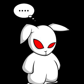 "Funny Angry Bunny, Thinking About Mysterious Things, Cool" Classic T ...