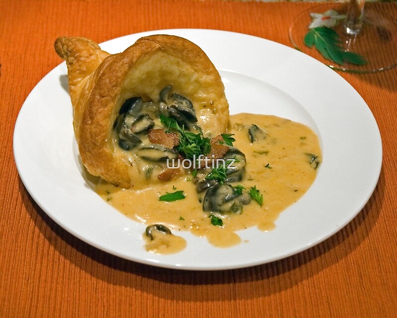 "Escargot in a Puff pastry Cornucopia" by wolftinz | Redbubble