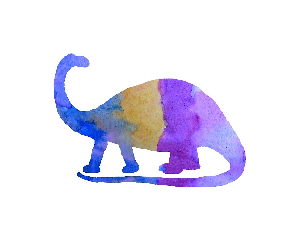 "Brontosaurus - Dinosaur Art" by BittenByErmines | Redbubble