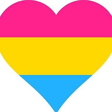 "PANSEXUAL PRIDE FLAG - HEART SHAPE" Sticker for Sale by seren0 | Redbubble