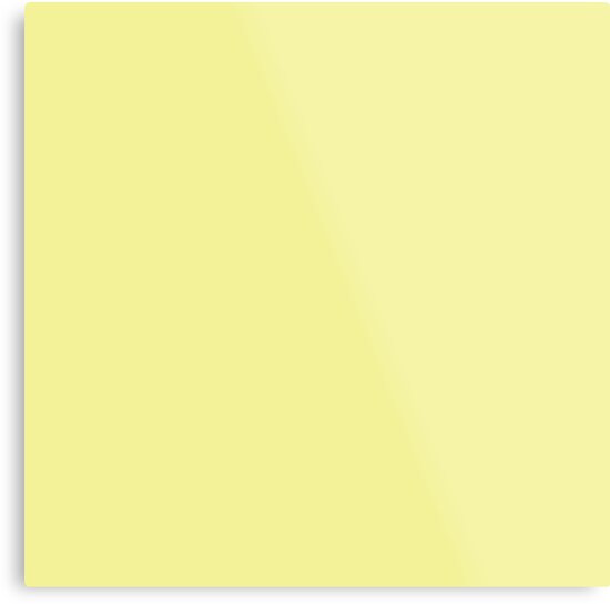 "Pastel Yellow / Pastel Yellow Solid Color" Metal Print by ...
