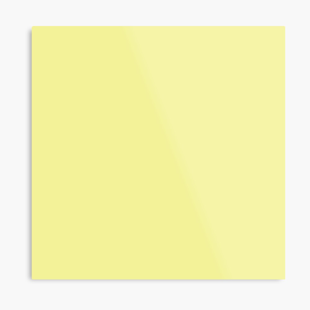 "Pastel Yellow / Pastel Yellow Solid Color" Metal Print by ...
