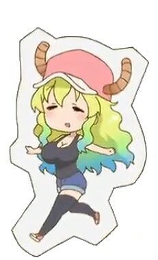 "Miss Kobayashi's Dragon Maid Lucoa Sticker" by Mathew Perry | Redbubble