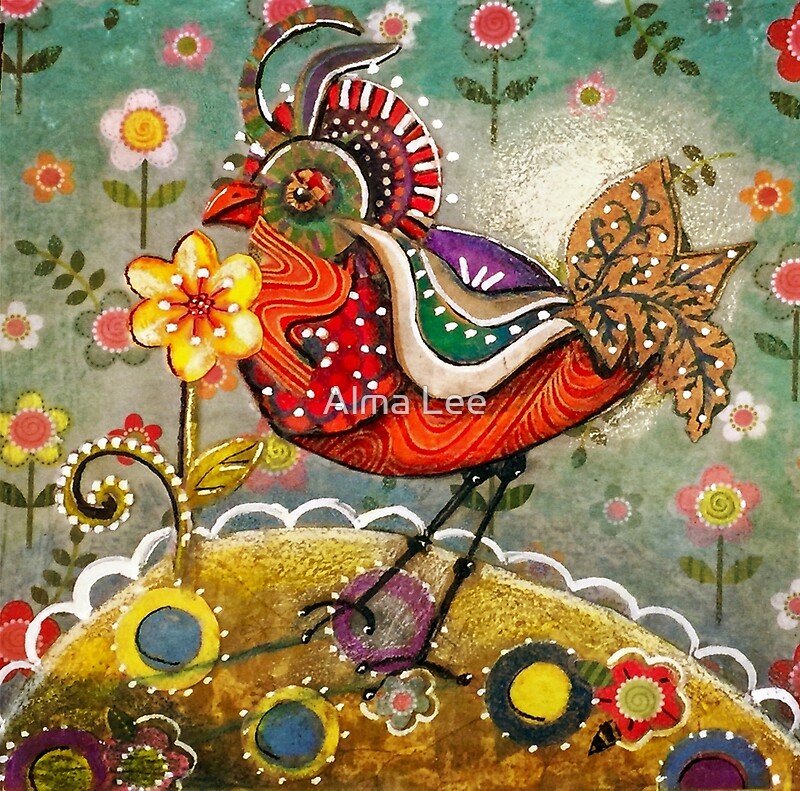 "Funky Bird" by Alma Lee | Redbubble