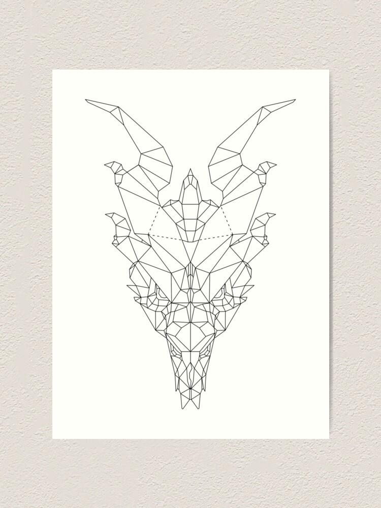 "Geometric Dragon" Art Print by n-knowitall | Redbubble