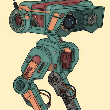 "retro robot bd-1" Sticker for Sale by ChemistOnCampus | Redbubble