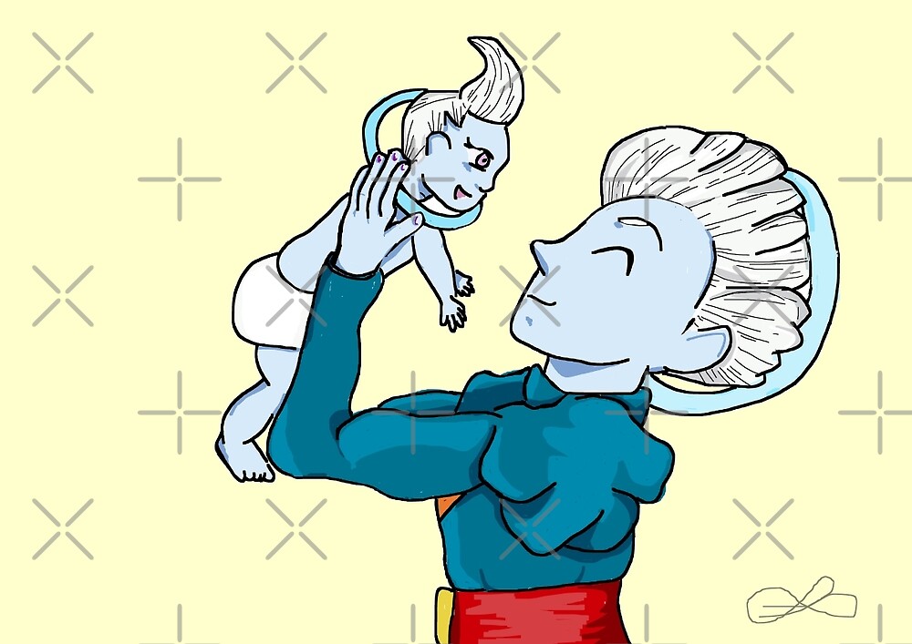 "Grand Priest and Baby Whis" by SundaySlothArt | Redbubble