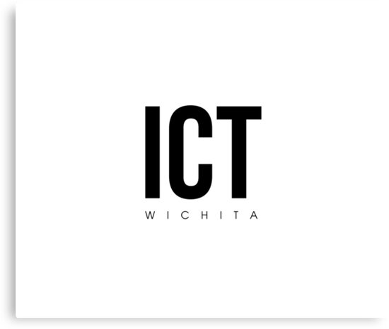 "ICT - Wichita Airport Code" Canvas Print by CartoCreative | Redbubble