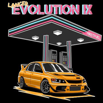 "Lancer Evolution IX " Sticker for Sale by Ryzdesain | Redbubble