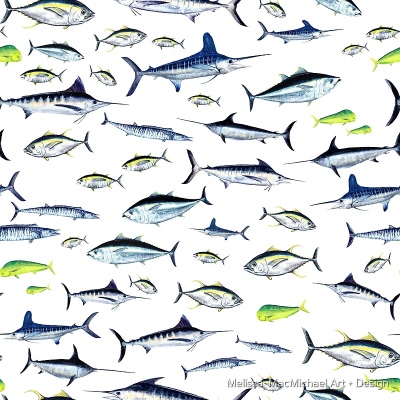 "Fish Mix: Vol. 1 wahoo, bigeye, yellowfin, bluefin tuna, blue marlin ...