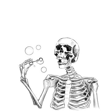"Skeleton Blowing Bubbles" Poster for Sale by sinihour | Redbubble